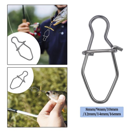Strong stainless steel locking clasps for fishing lures, hook ...