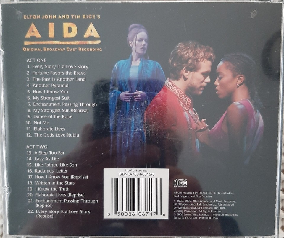 Aida by Broadway Cast (CD, 2000) 50086067176 | eBay