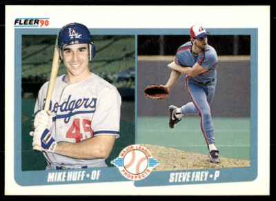 1990 Fleer Baseball Card Mike Huff/Steve Frey Rookie Los Angeles | eBay