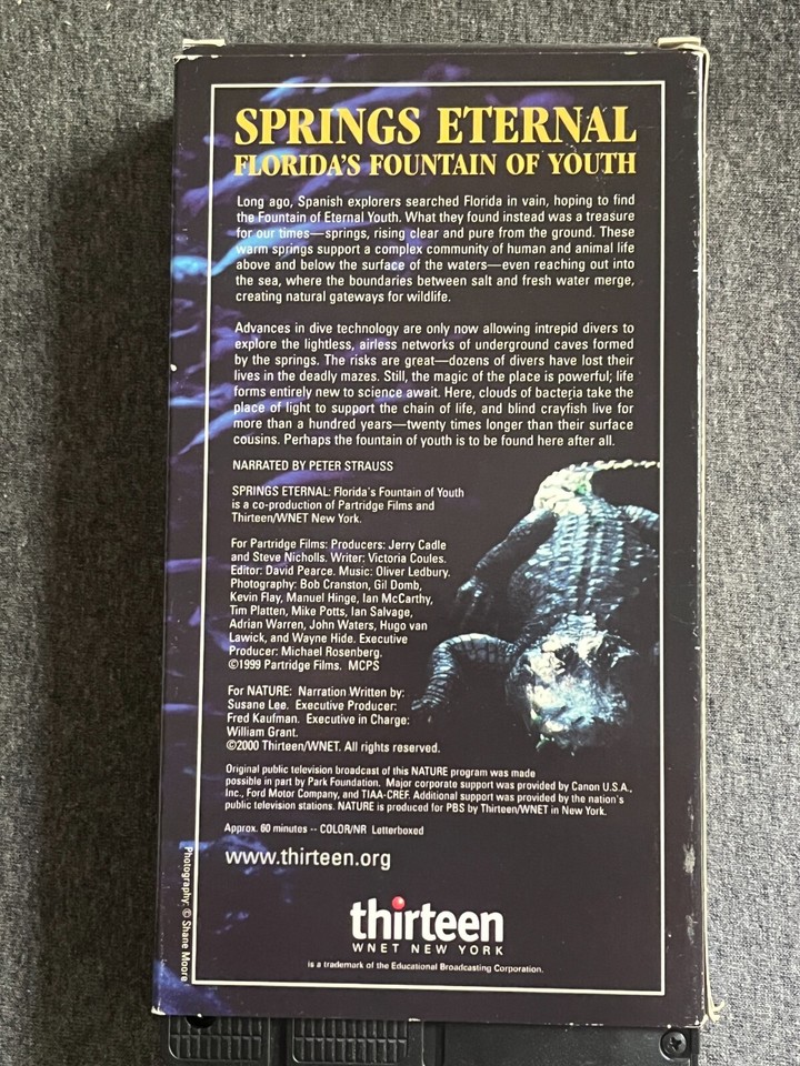 Springs Eternal Florida's Fountain of Youth PBS Nature VHS RARE OOP | eBay
