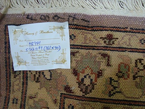 Area Rug Classic Flower Ivory Rectangle Hand Knotted Wool Silk Home ...