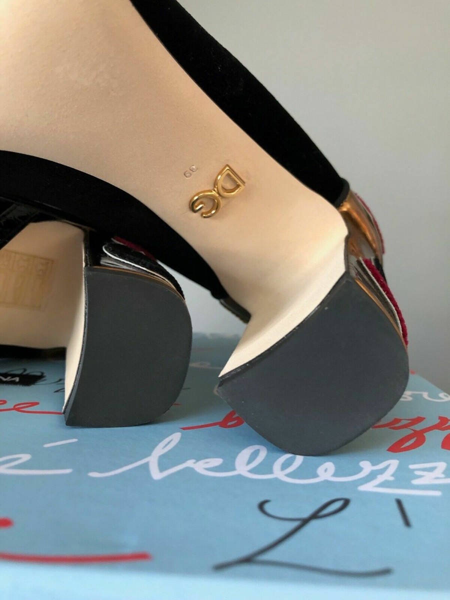 Dolce & Gabbana L'Amour Heart Embellished Ankle-Strap Heels Dolce & Gabbana L'Amour Heart Embellished Ankle-Strap Heels