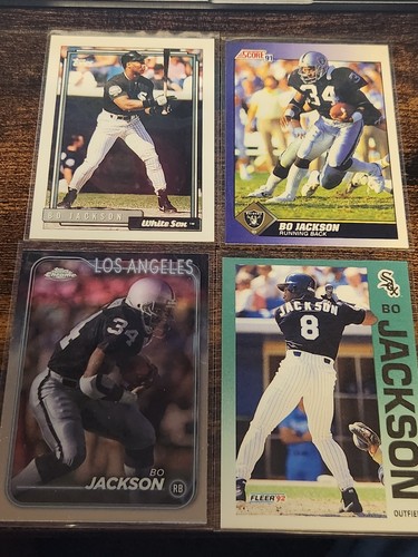 4 CARD LOT- BO JACKSON- CARDS ARE FRESH FROM NEW PACKS | eBay