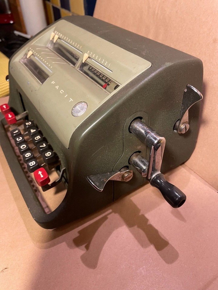 Vintage FACIT Mechanical Calculator Model C1-13 Sweden multiplication ...