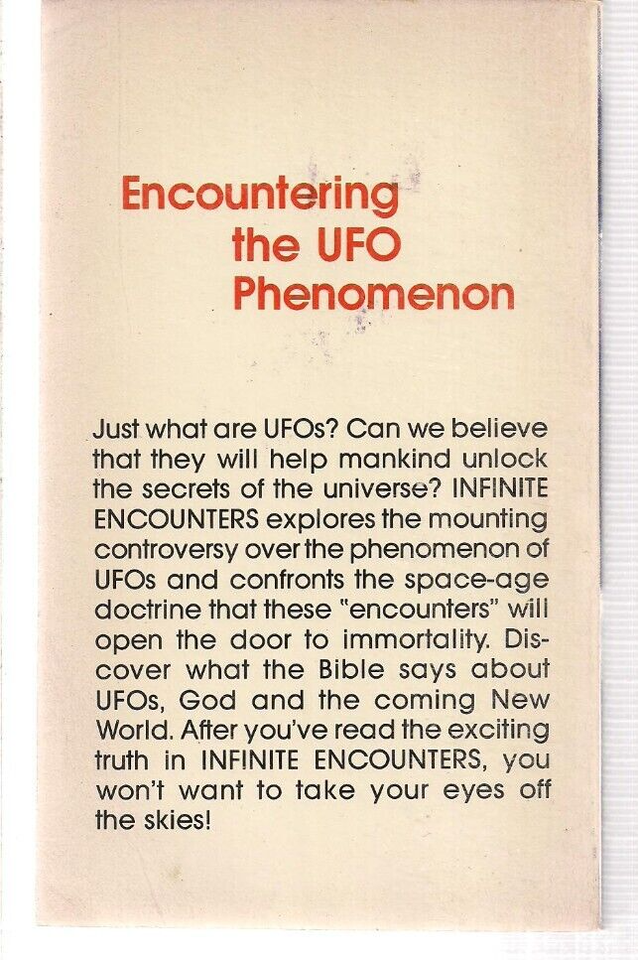 Infinite Encounters 1978 Spire Books Frank Allnutt UFO Alien Phenomenon ...