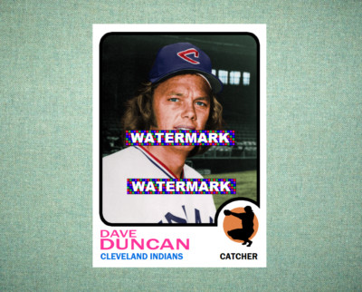 Dave Duncan Cleveland Indians 1973 Style Custom Baseball Art Card | eBay