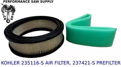 AIR FILTER & PRE FILTER FITS KOHLER K241 K301 K321 K181, M8, 235116-S ...