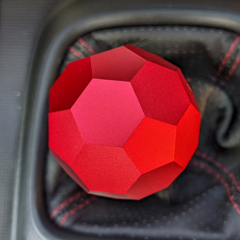 SSCO MATTE ANODIZED RED SX HEX PENT SPHERE NON WEIGHTED SHIFT KNOB ...