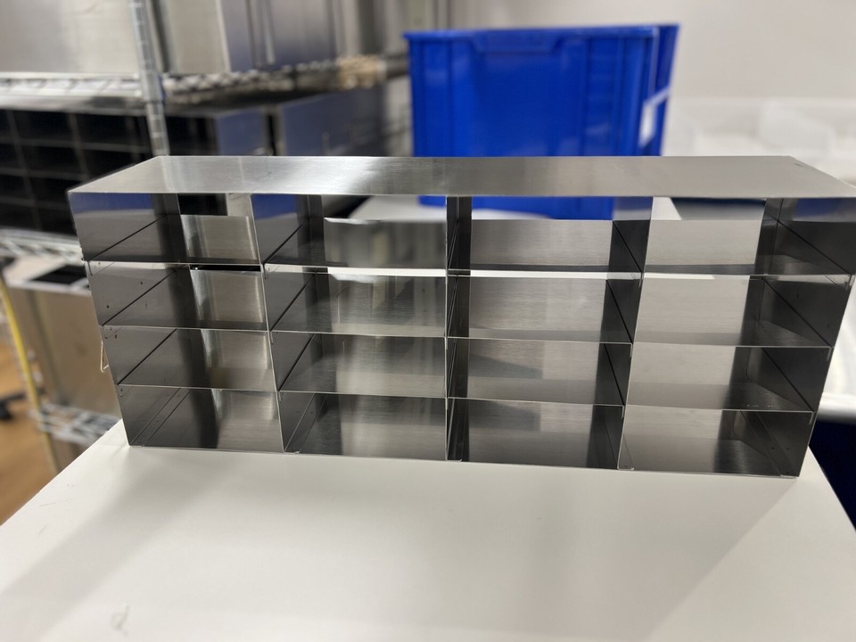 Stainless Steel Laboratory Freezer Rack for 2" Cryo Boxes, 4 deep x 4 ...