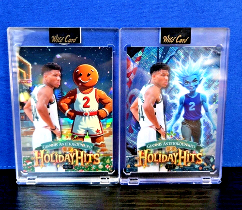 Holiday Hits JERSEY EDITION-(2) GIANNIS ANTETOKOUNMPO 3/3 & 2/4 HARD TO ...
