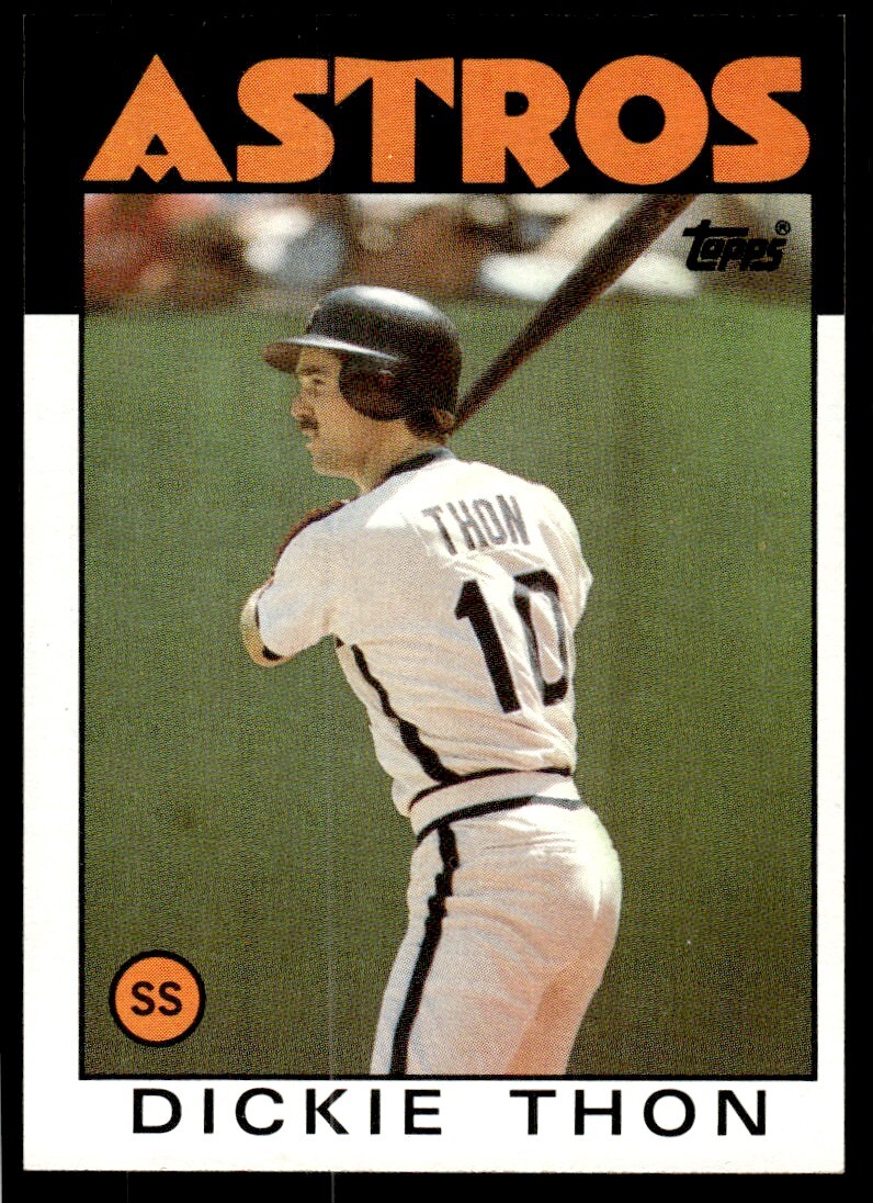1986 Topps Baseball Card Dickie Thon Houston Astros #166 | eBay