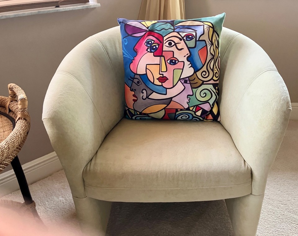 Modern Abstract Picasso Inspired Sofa Pillow Cover 18 x 18 Inch | eBay