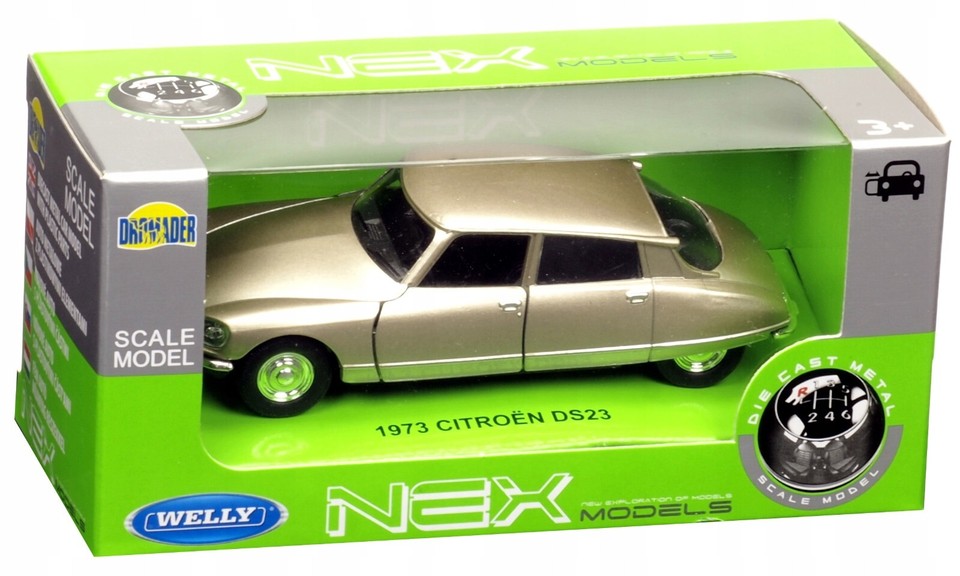 WELLY DieCast 1:34 CITROEN DS23 1973 GOLD New Model Car Metal in Box ...