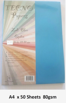 TECNO PAPERS ZULI BLUE OPTIX PROJECT COPY PAPER A4 80gsm Pack 50 Sheets ...
