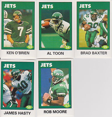 1992 Diamond Stickers New York Jets Team Set (Jets) | eBay