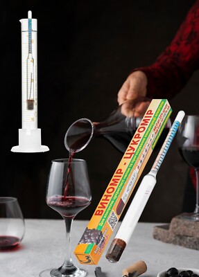 0-25% SUGAR 0-12% ALCOHOL SUGAR METER VINOMETER WINE VINE BEER MASH ...