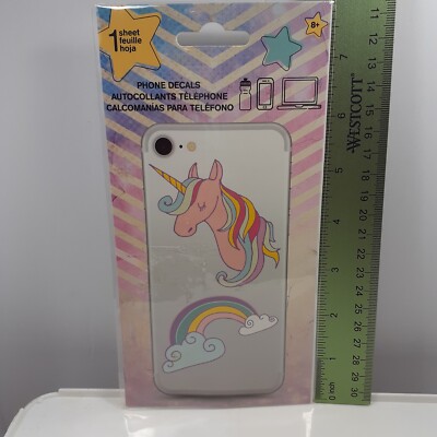 Unicorn and Rainbow Cell Phone Decals | eBay