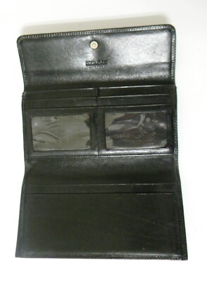 MONSAC Original Women's Black Leather Trifold Wallet | eBay