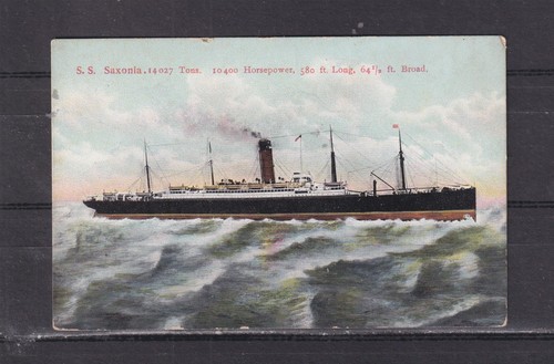 GREAT BRITAIN, CUNARD LINE " SS SAXONIA " c1910 ppc., unused. | eBay ...