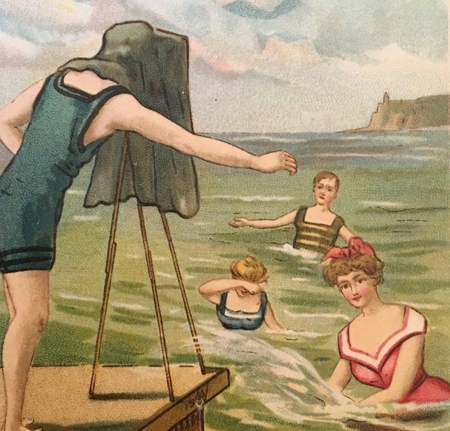 Bathing Beauties Photographed Taken Unawares 1910 Photography Embossed
