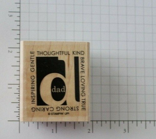 Stampin' Up! Dad Wood Mounted Stamp Retired New Father's Day Dad ...