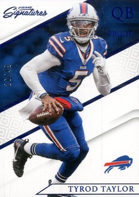 2016 Prime Signatures Prime Proof Blue Bills Football Card #93 Tyrod ...