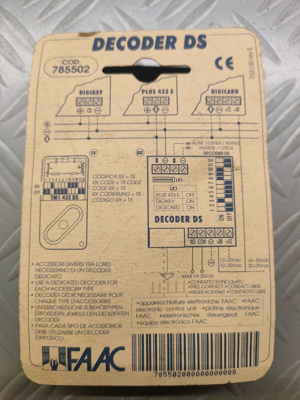 DECODER DS FAAC 785502 | eBay