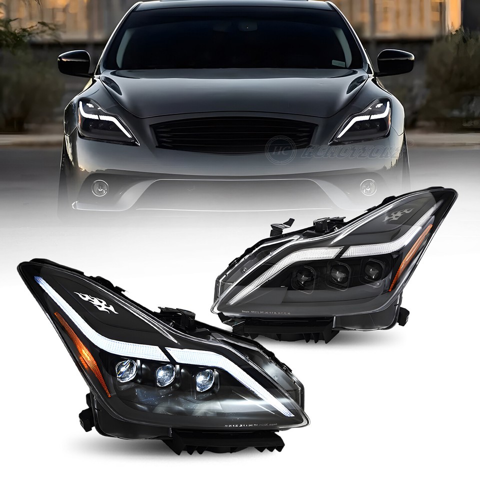 HC LED Head Light For Infiniti G37 Q60 2008-2015 2Dr Coupe Projector w ...