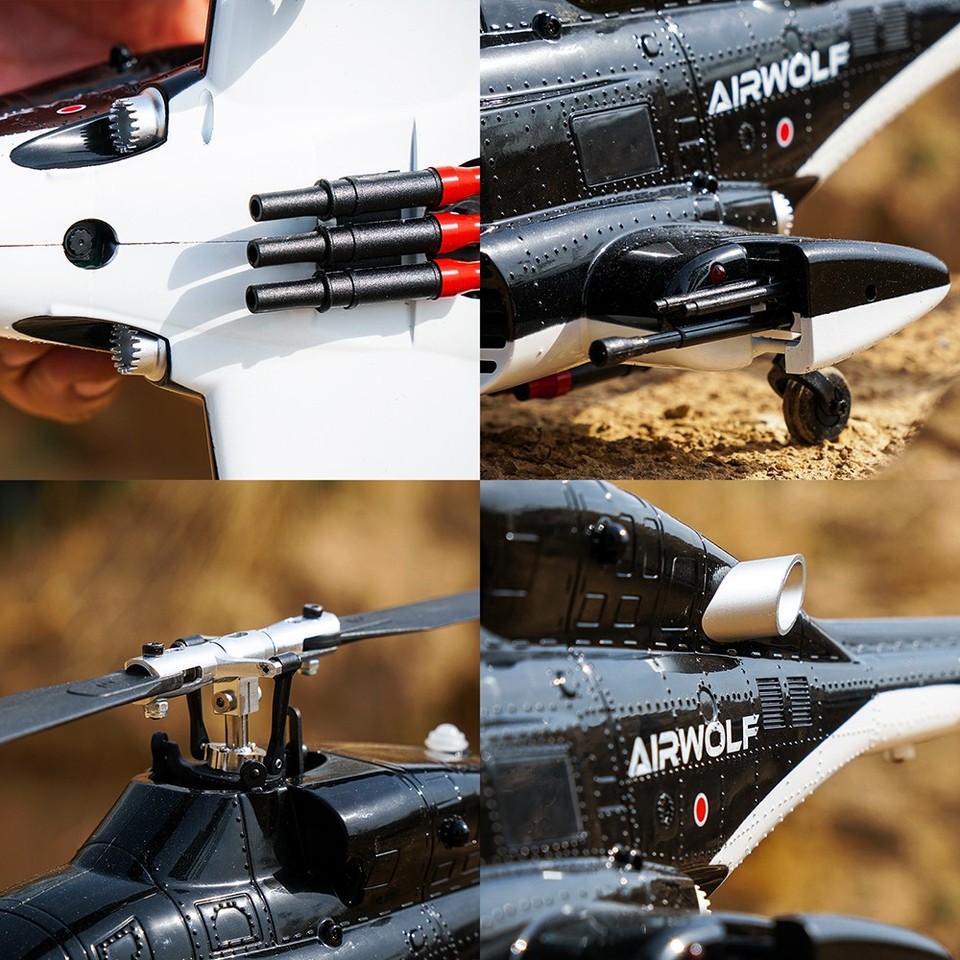 YUXIANG RC Helicopter Airwolf 1:34 9CH 2.4G Optical Flow Positioning RC ...