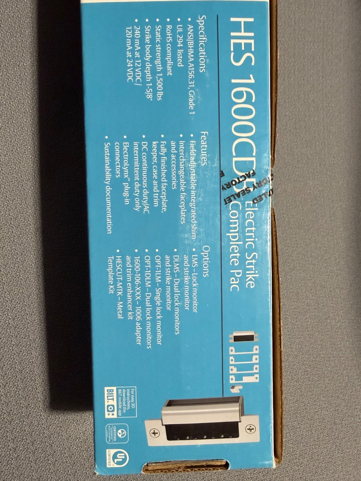 HES 1600-CDB 613E Electric Strike, 1600 Series Door Hardware