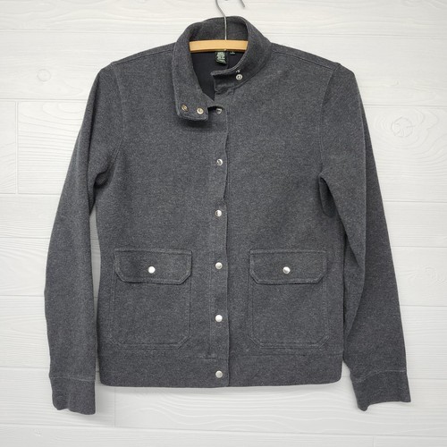 Lauren Ralph Lauren Gray Lightweight Snap Up Jacket Womens Size Small ...