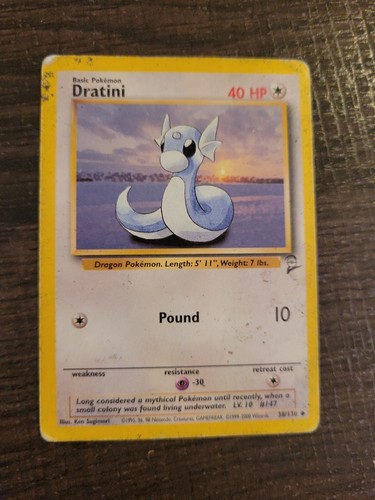 Dratini Base Set 2 38/130 Pokemon TCG Card LP Regular Uncommon | eBay ...