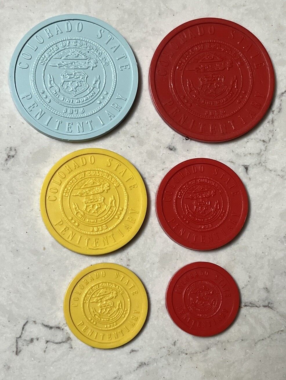 Colorado State Penitentiary JAIL / PRISON Script Money Tokens 5 Cents ...