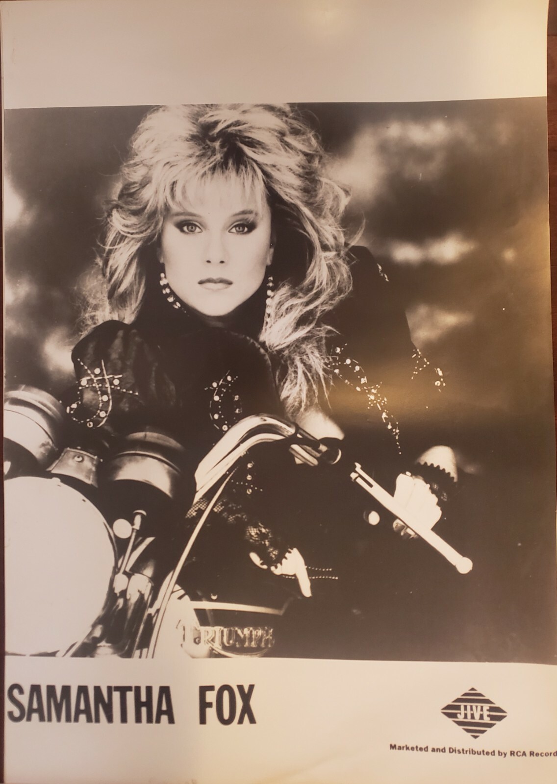 MUSIC POSTER~Samantha Fox On Triumph Motorcycle 24x36" Pinup ...