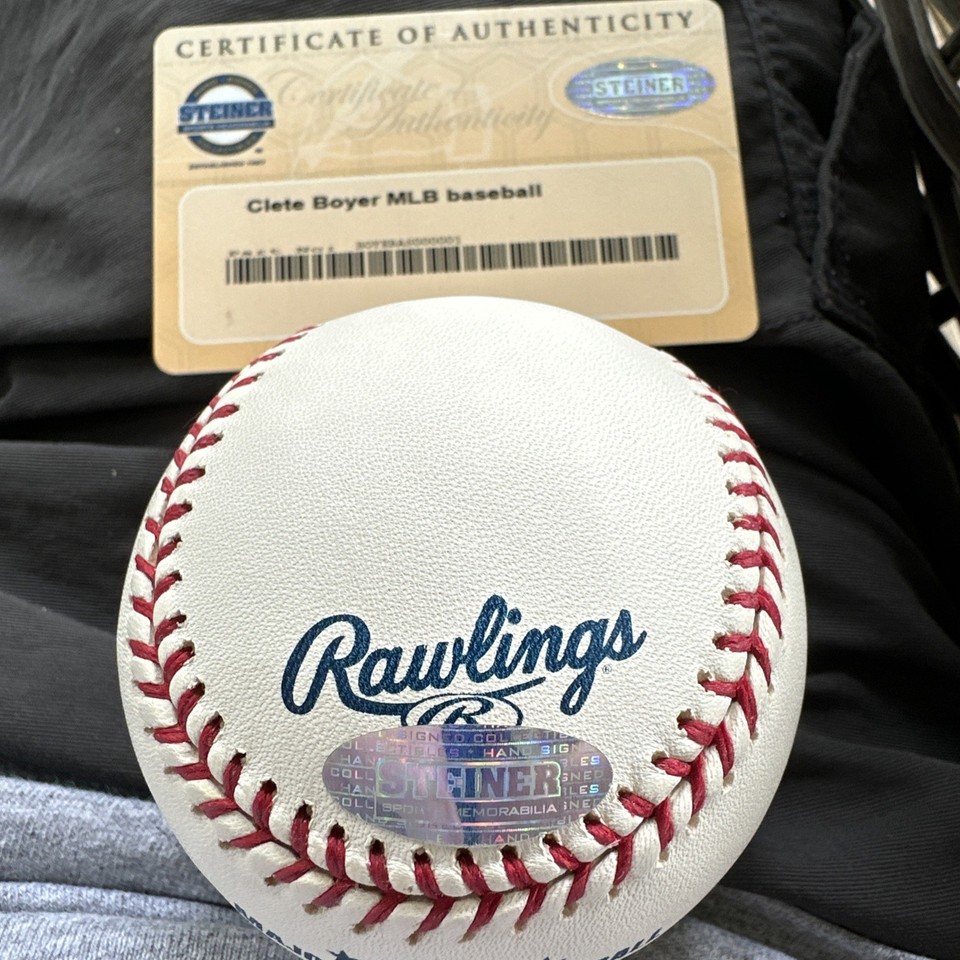 Clete Boyer Yankees Autographed Baseball Steiner Certified | eBay