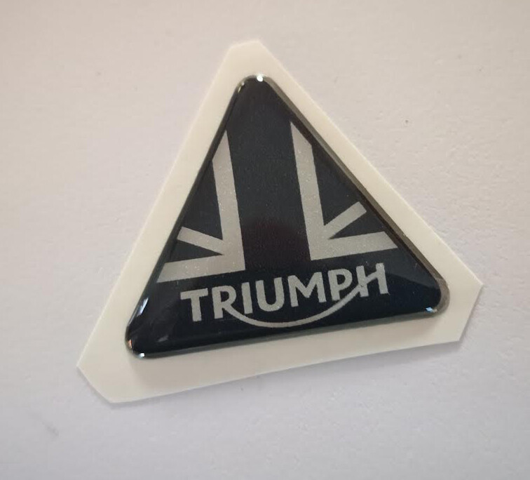 1 Autocollant Résine 3D Triumph 30 MM Argent Speed Street Triple 1050 ...