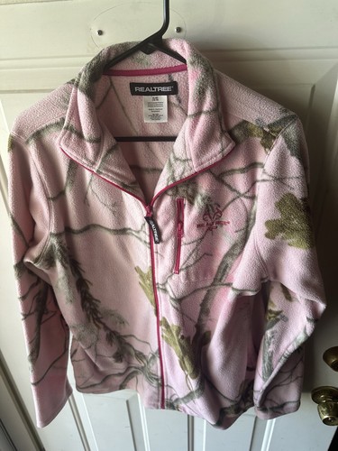 RealTree Pink Camouflage Camo Zip Front Sz Xl Women's Fleece Jacket ...