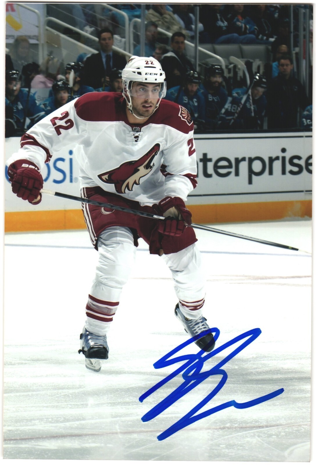 Lucas Lessio Autographed 4x6 Color Photo Arizona Coyotes #22 White B | eBay