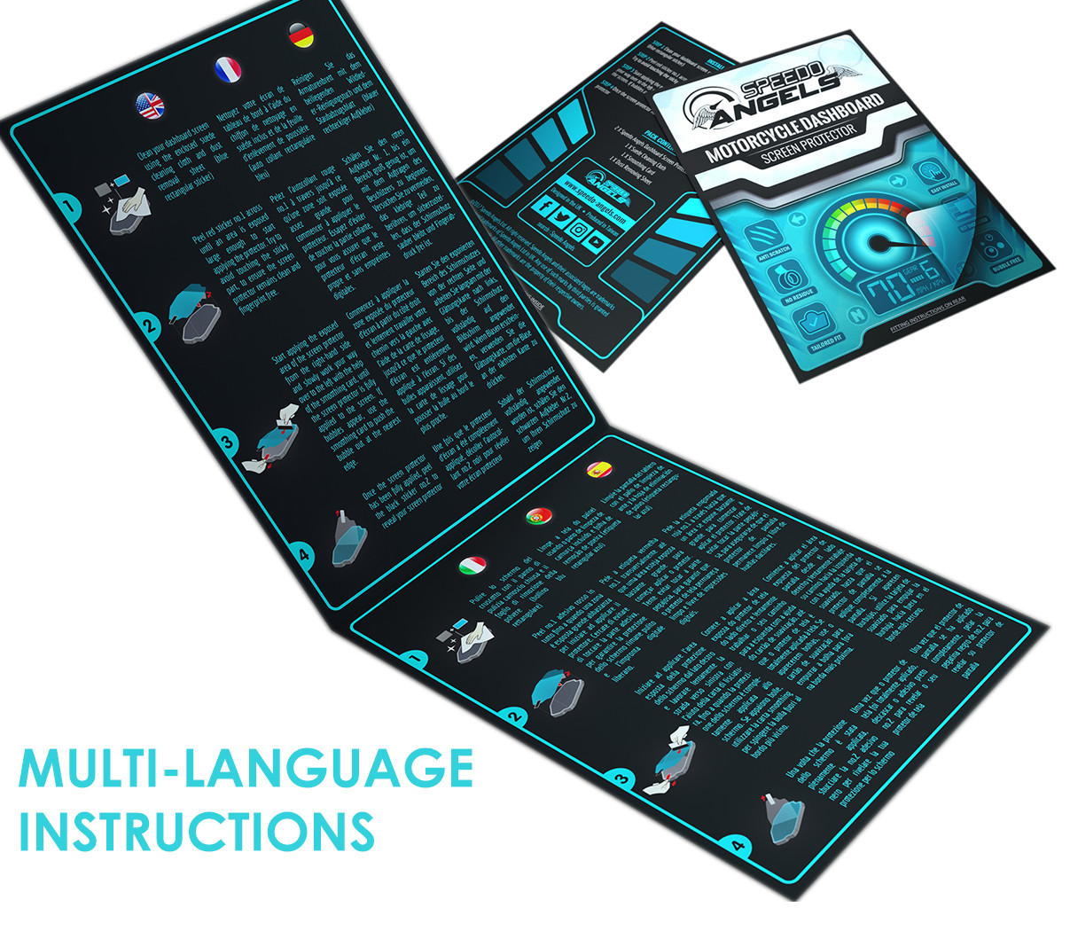 BMW F850 GS 2018+ Connectivity TFT Screen Protector: 1 x Clear & Anti ...