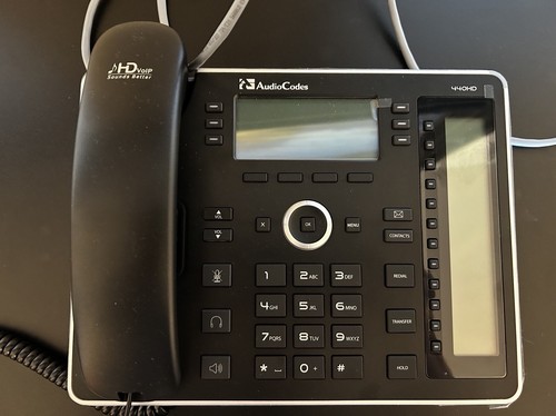 Black AudioCodes 440HD Office Phone Microsoft Teams Business | eBay