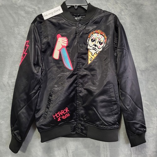 Roku Studio 'Ice Scream' Black Satin Bomber Jacket Sz 3XL/2XL Runs ...