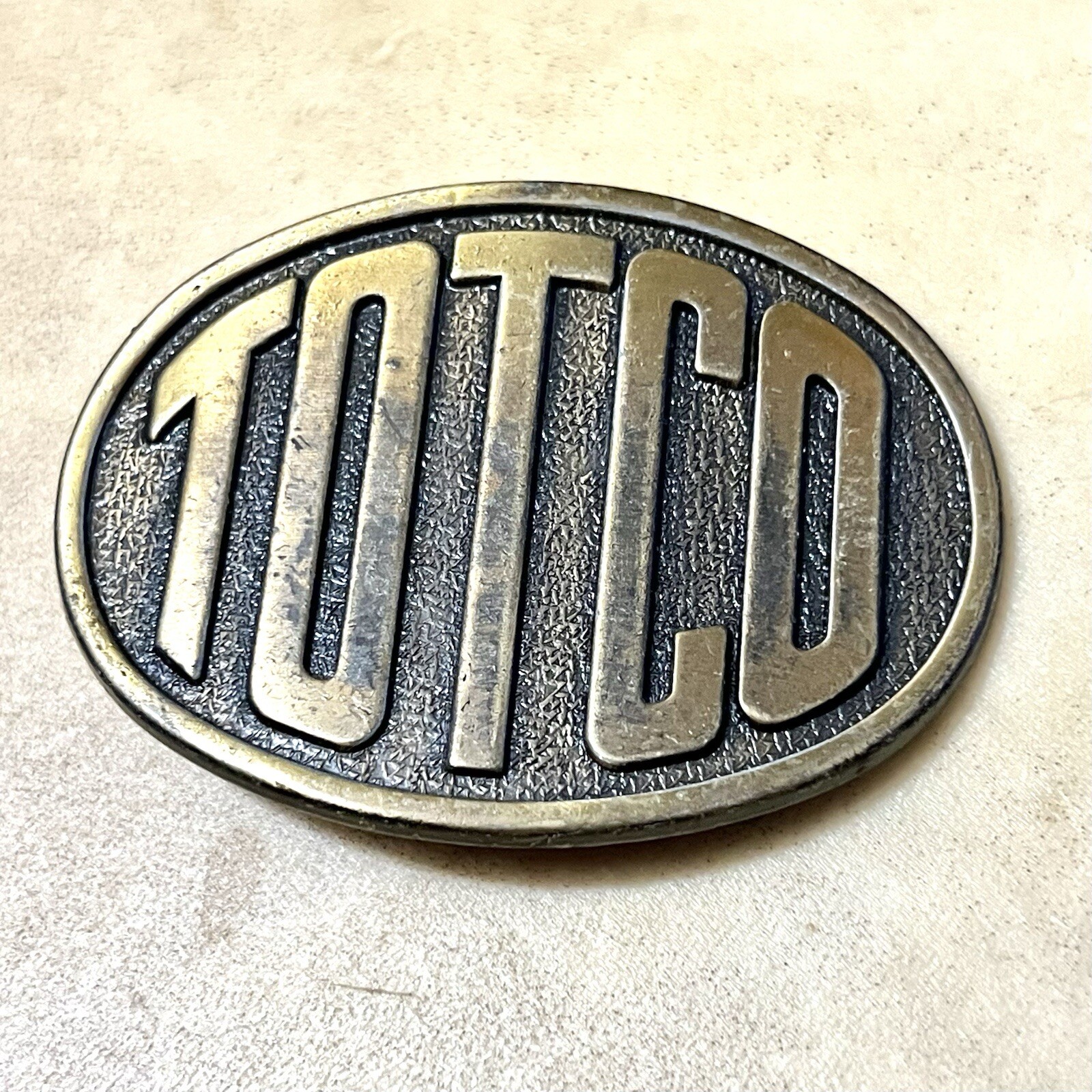 Vintage TOTCO Company Logo Belt Buckle, Heavy Brass M… - Gem