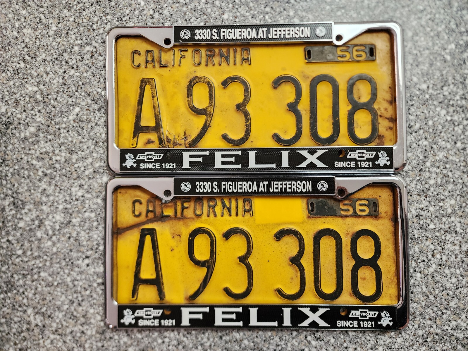 1956 California Commercial License Plates, 1956, DMV Clear Guaranteed ...