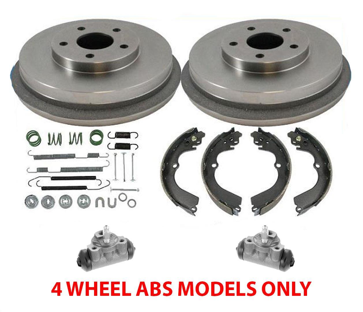 Rear Drums Brake Shoes Wheel Cylinders Fits Subaru Impreza W/ 4 Wheel ...