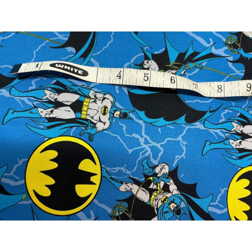 Batman Rope Cotton Fabric Licensed blue Justice League DC comics ...