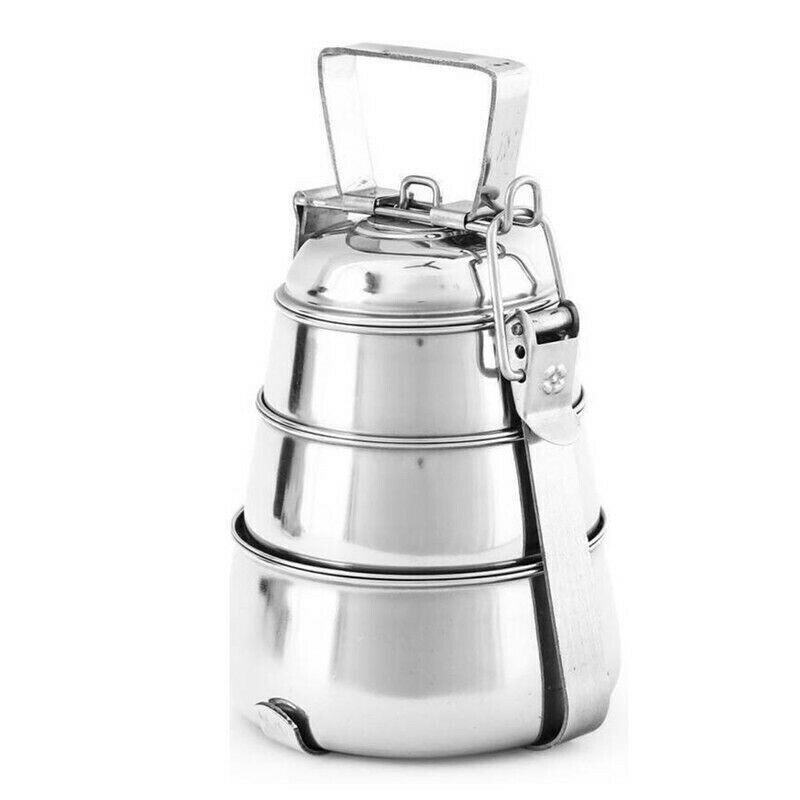Stainless Steel Pyramid Lunch Box Tiffin Box Food Container Office use ...