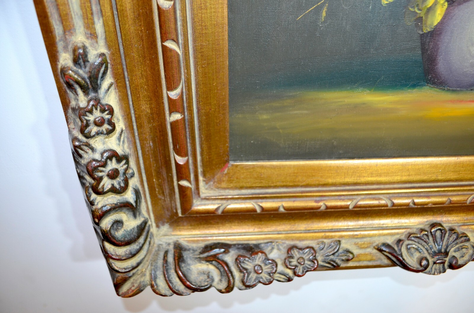 Original Framed OIL PAINTING BY ANN JULIA RANT Floral | eBay