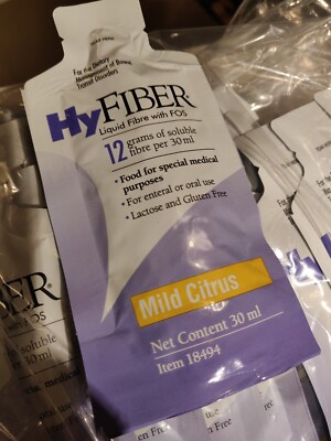 25 HyFiber Sachets Liquid Fibre Supplement Mild Citrus 30ml Nutrinovo ...