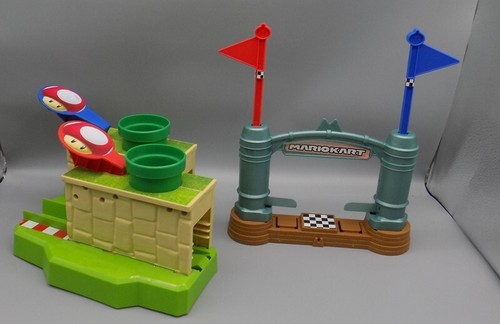 Hot Wheels Mario Kart Pieces Double Slam Launchers & Start Finish Line ...
