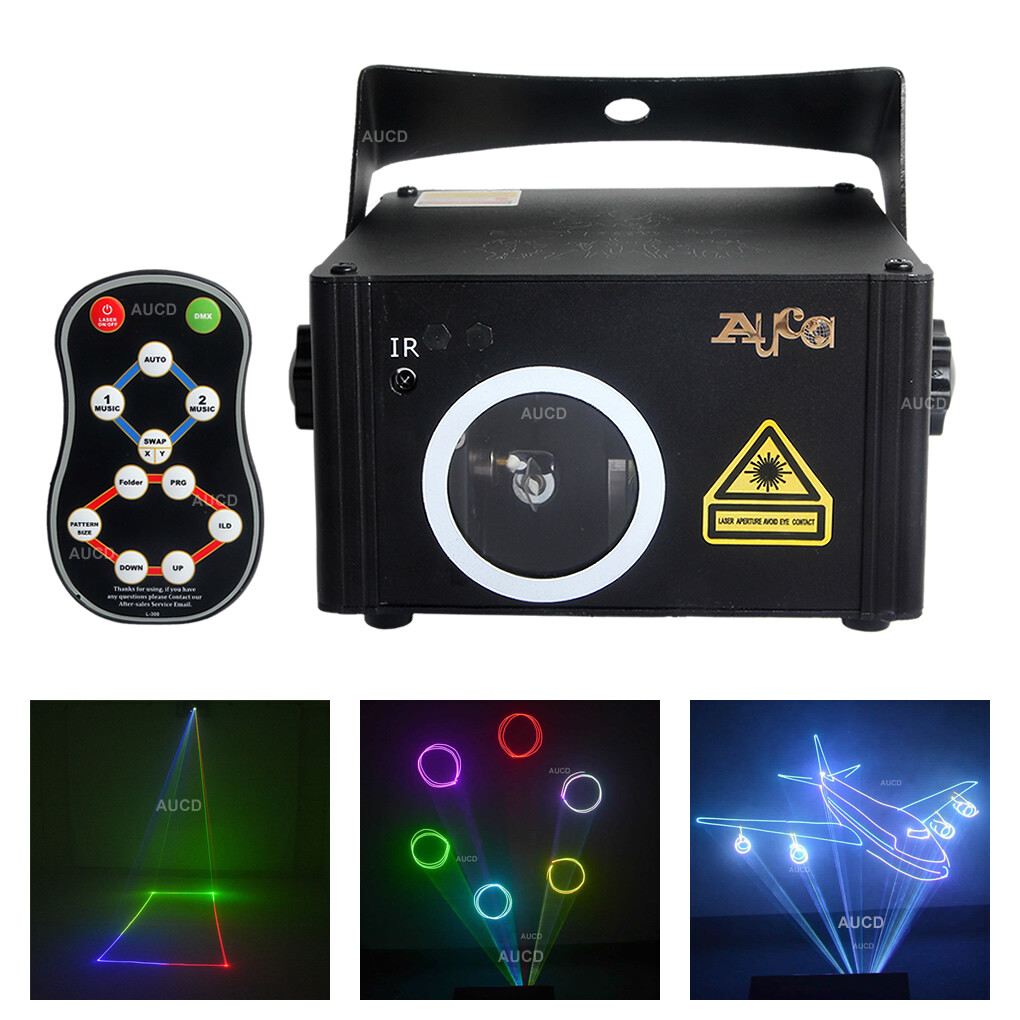 SD Card Animation Scan IR Remote RGB Laser Projector DMX DJ Disco Stage ...